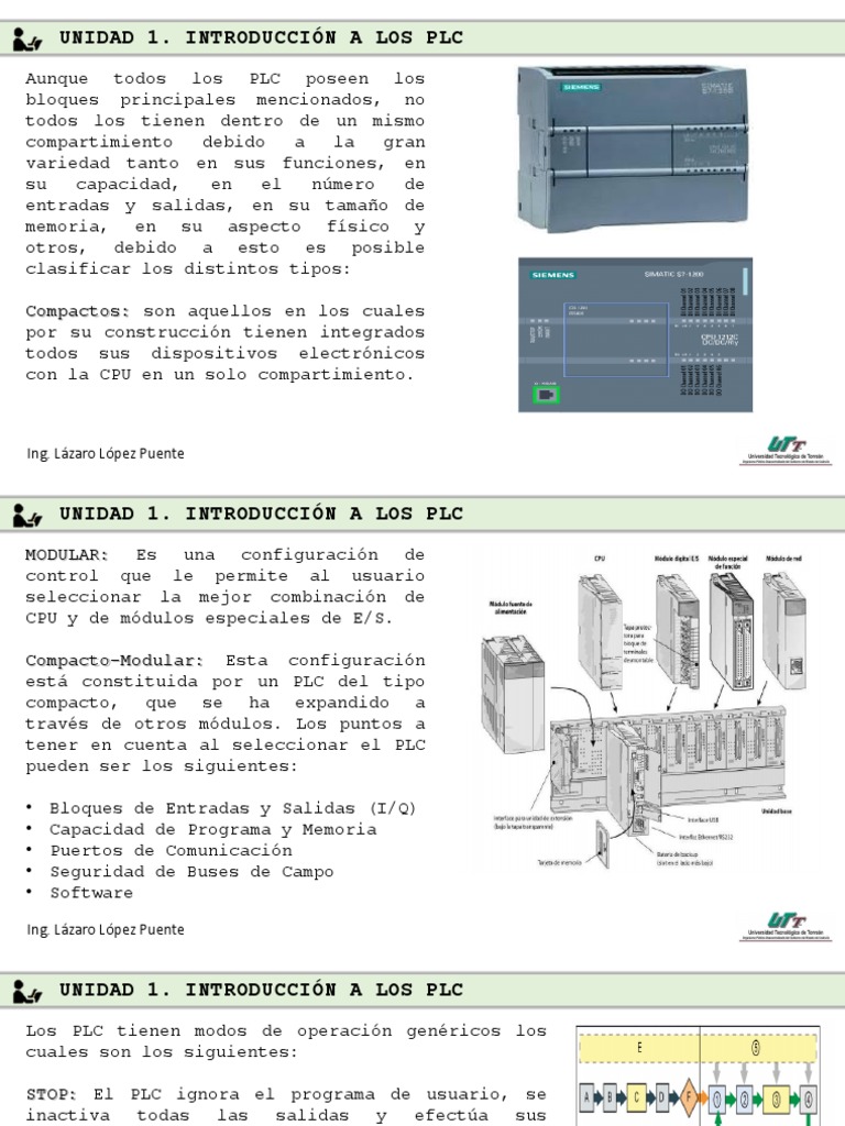 U1 PLC P4 (Utt) | PDF | Controlador lógico programable | Hardware de la computadora