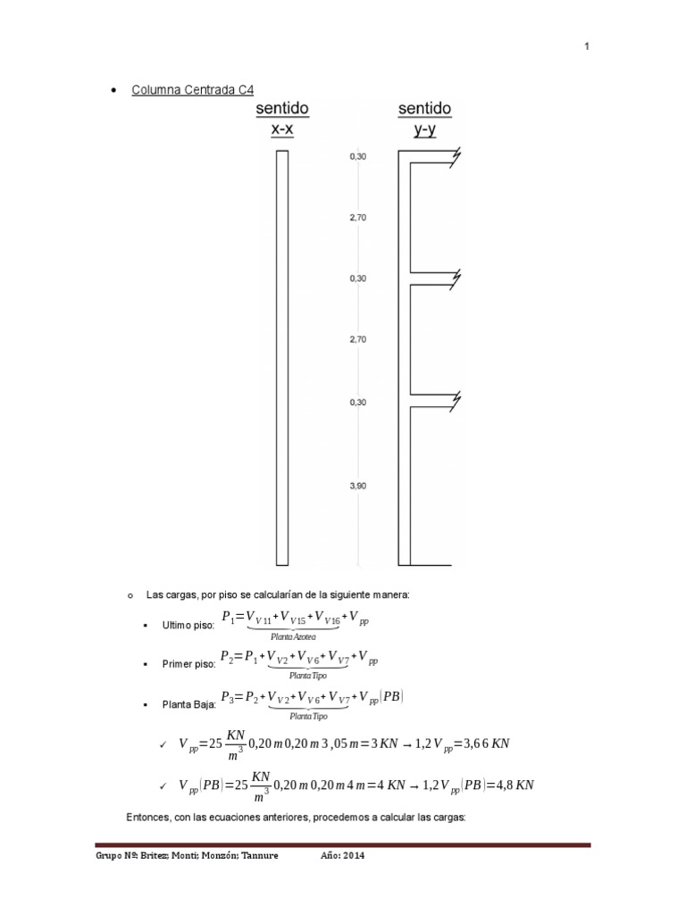 Dimensionamiento de Columnas Centrada | PDF | Ingeniería estructural ...