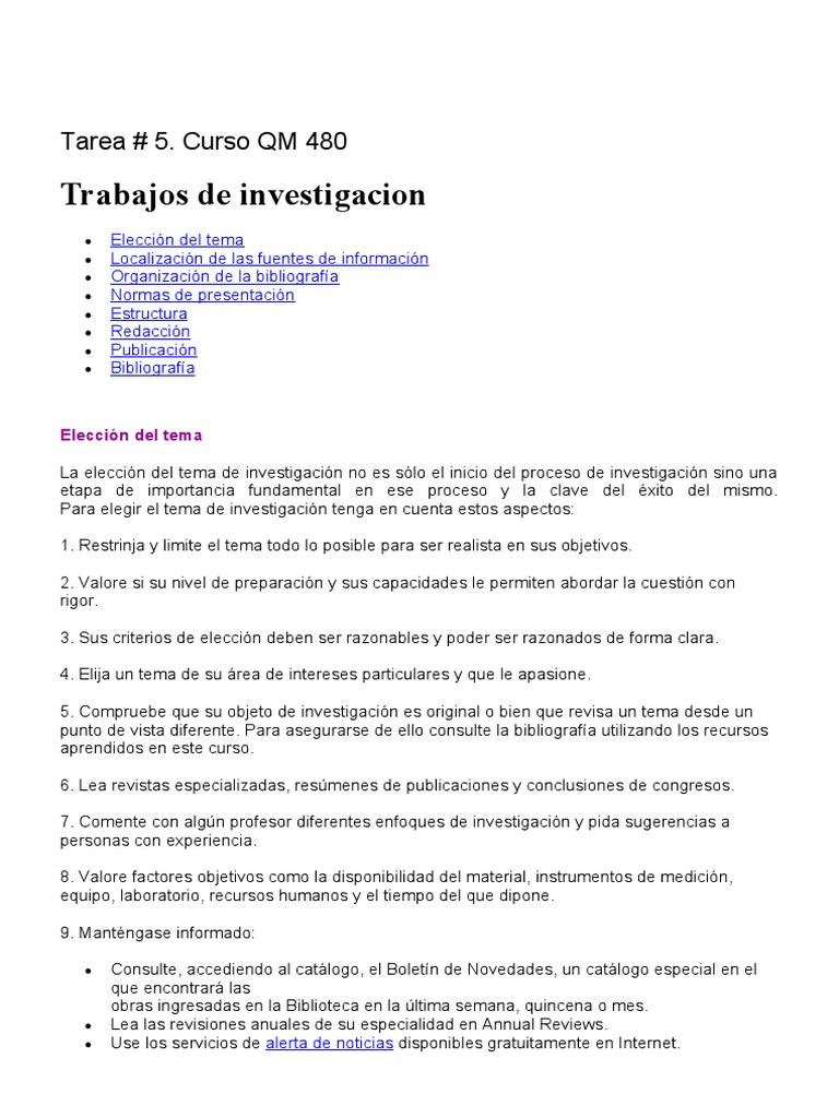 Para Curso de QM 480. Trabajos de Investigacion 21-09-2022 Tarea #5 | Download Free PDF ...