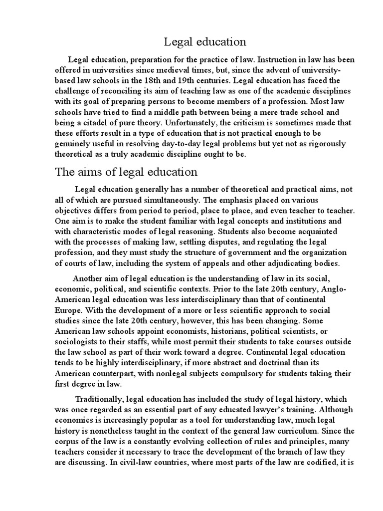 Legal Education | PDF | Barrister | Advocate