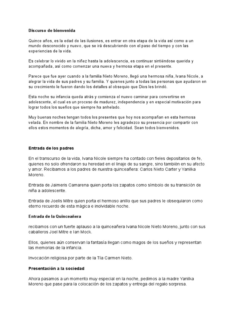 Programa de 15 Años | PDF