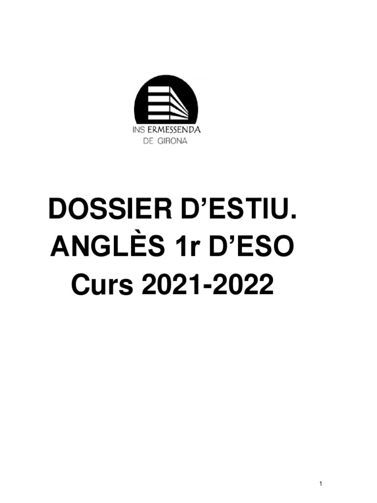 ANGLÈS Deures Estiu 1D (1) (1) .PDF (SHARED) | PDF | English Language | Linguistics
