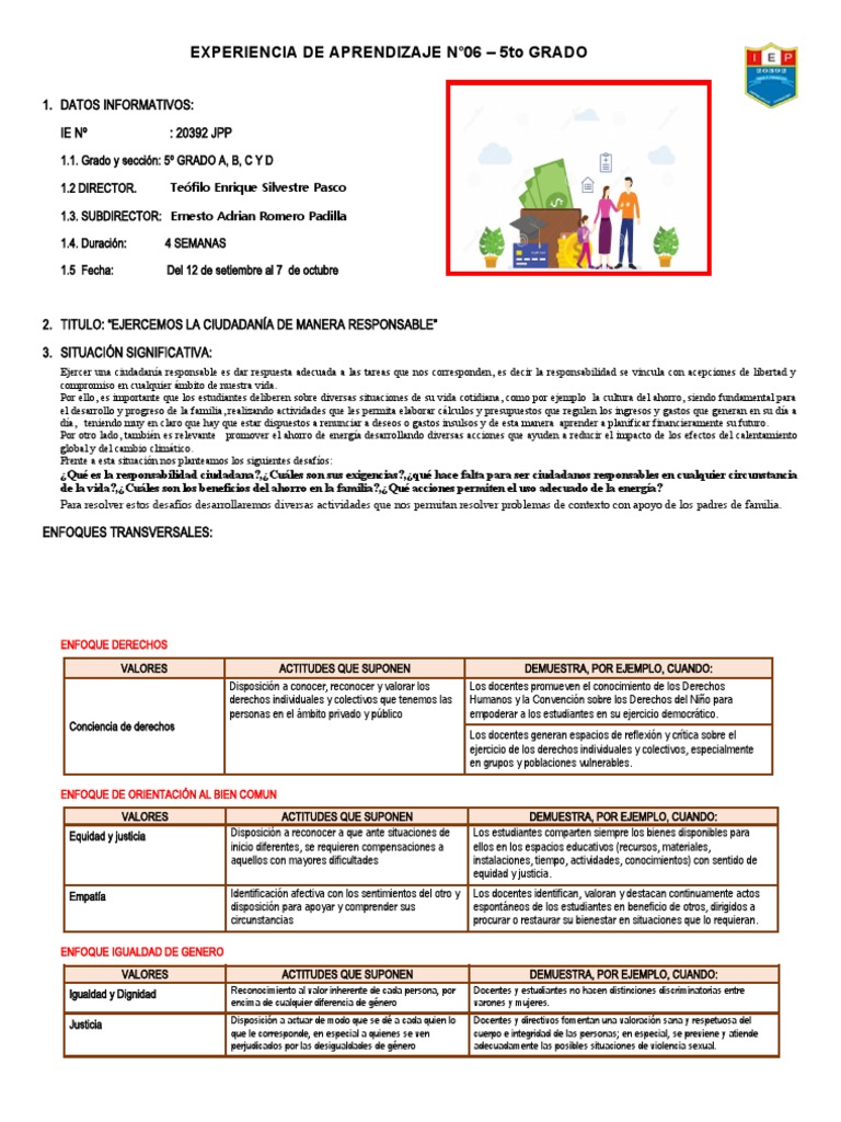 5° - Grado - Experiencia - 6 de - Aprendizaje - N°08 | PDF | Geometría