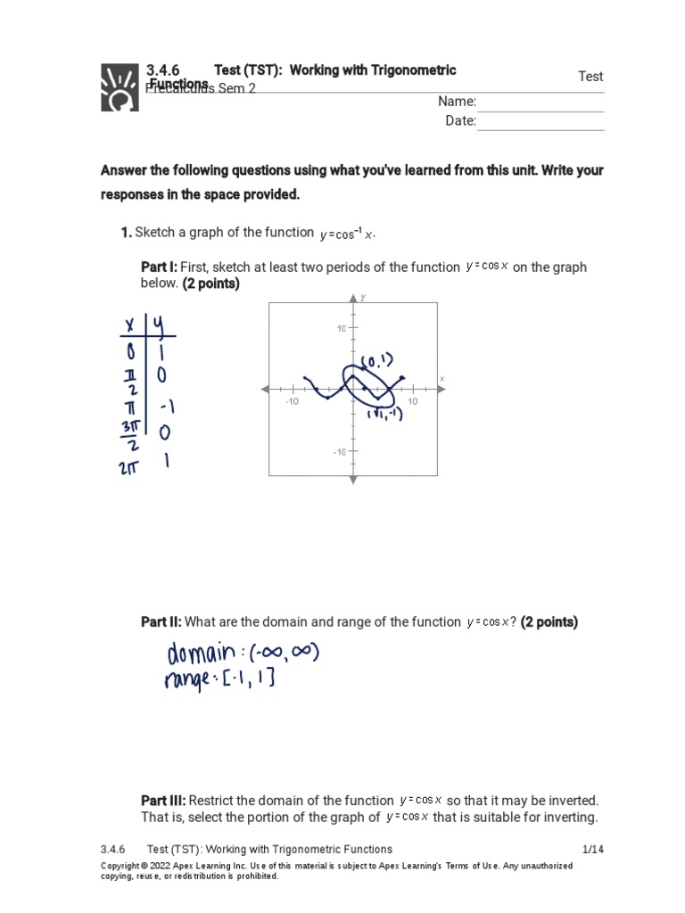346 Test Tst Working With Trigonometric Functions Test Pdf Geometry Combinatorics 