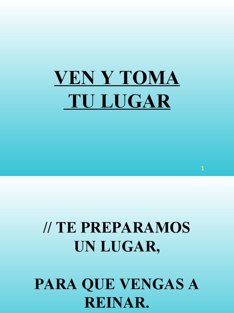 Ven y Toma Tu Lugar | PDF | Poesía