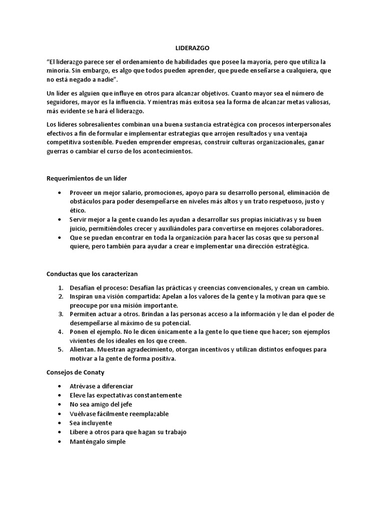 Liderazgo | PDF | Liderazgo | Conceptos psicologicos