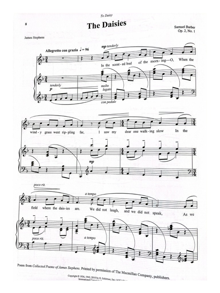 Barber - The Daisies | PDF