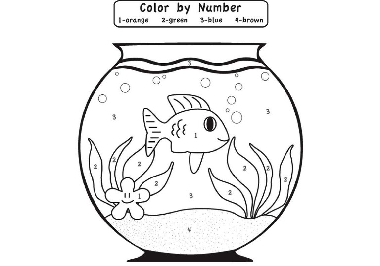 Color by Number - Fish Bowl | PDF