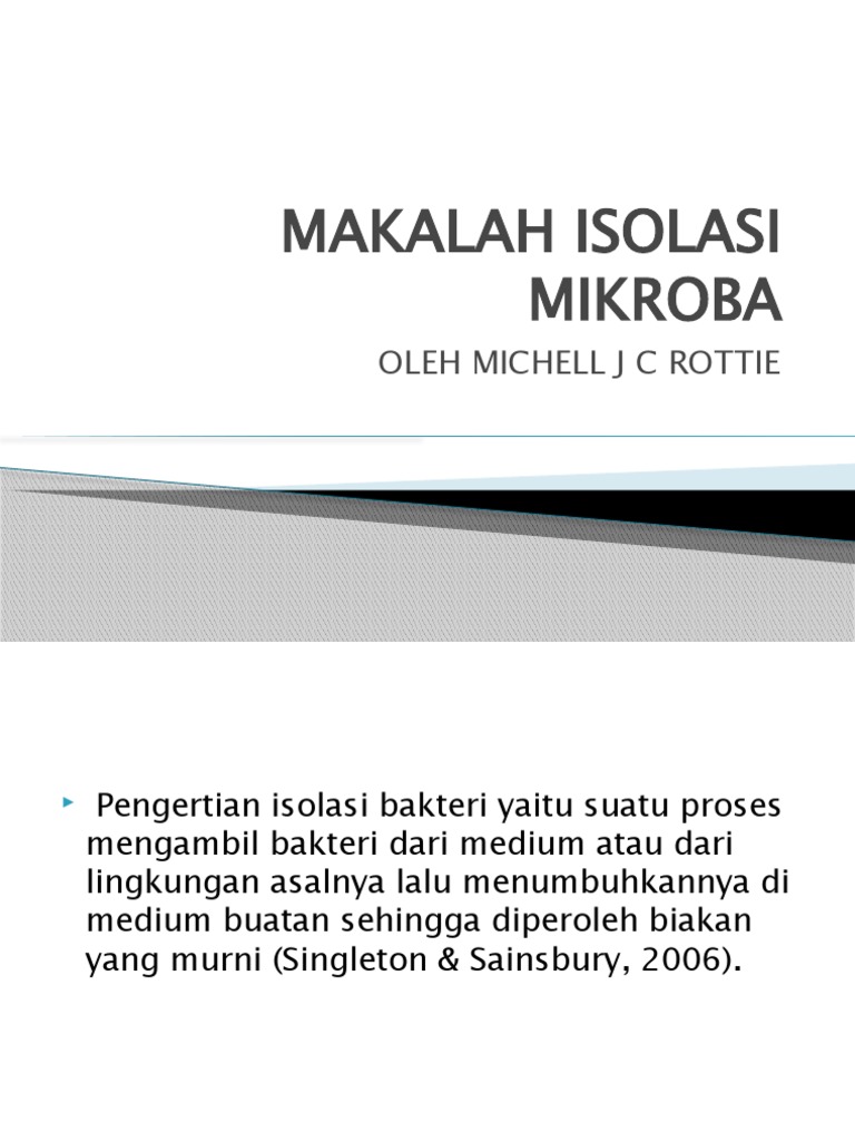 Isolasi Mikroba | PDF
