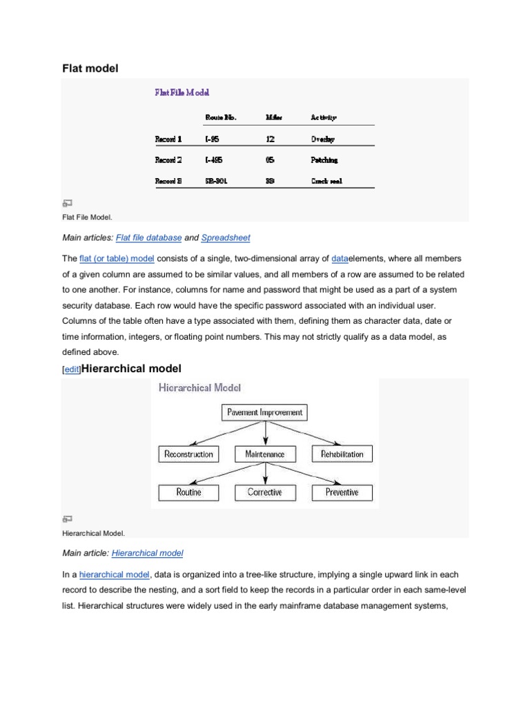 Flat Model | PDF | Relational Database | Relational Model
