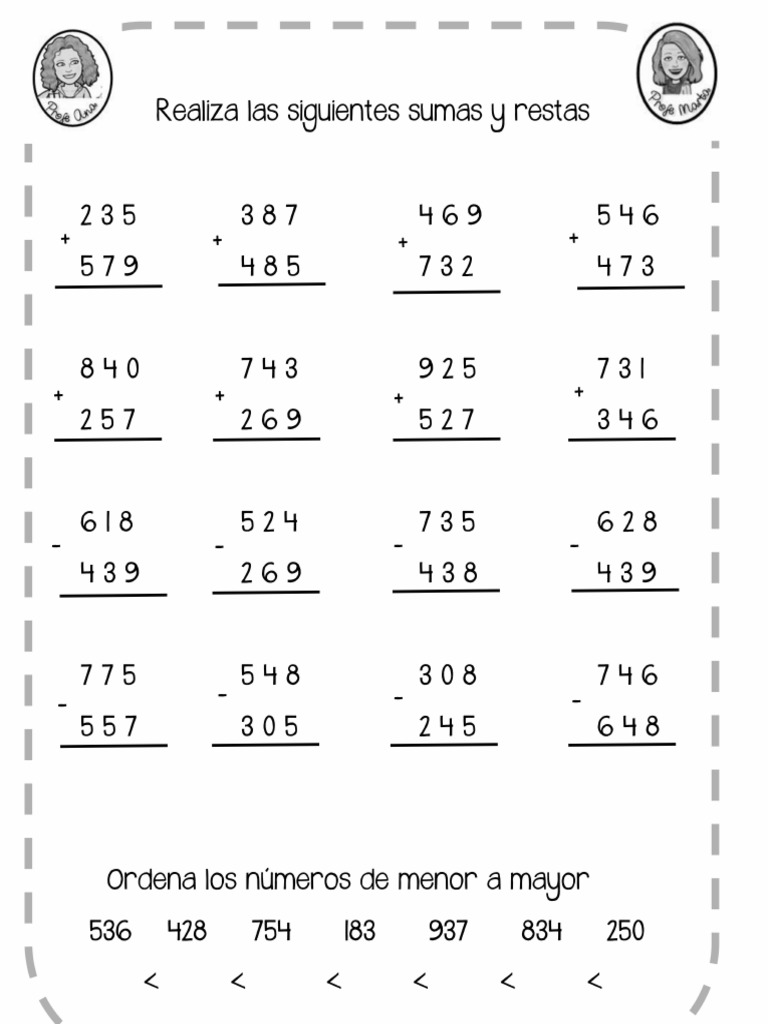 Sumas y Restas | PDF