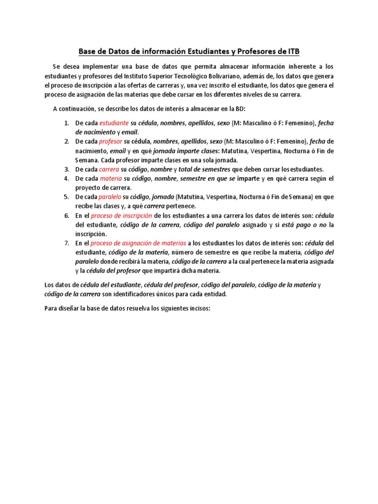 Tarea 1 BD2 | PDF | Bases de datos | Edad de información