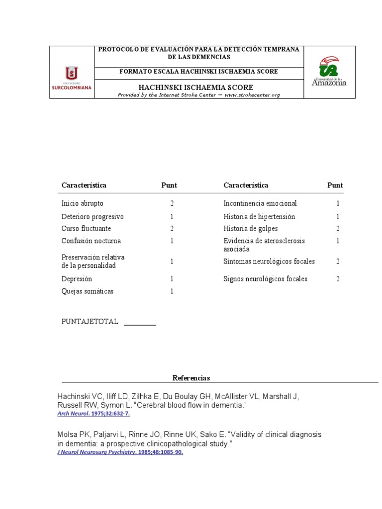 Escala Hachinski | PDF