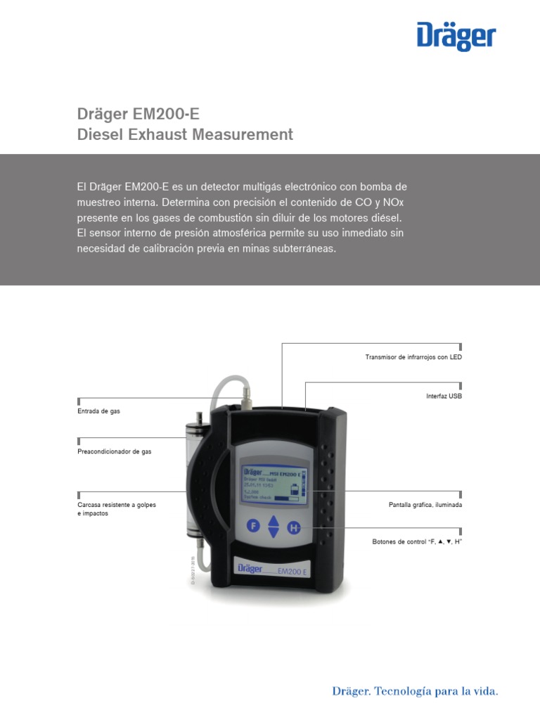 Drâger MSI EM 200 | PDF | Pantalla táctil | Combustible diesel
