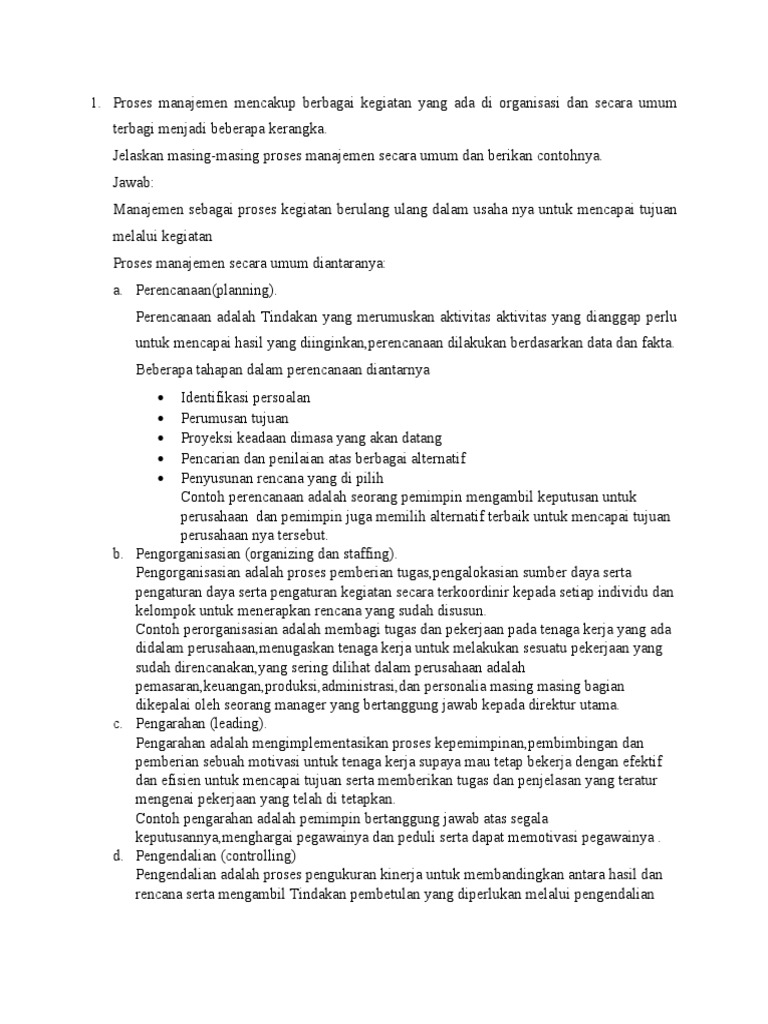 Tugas 1 Manajemen Sesi 3 | PDF