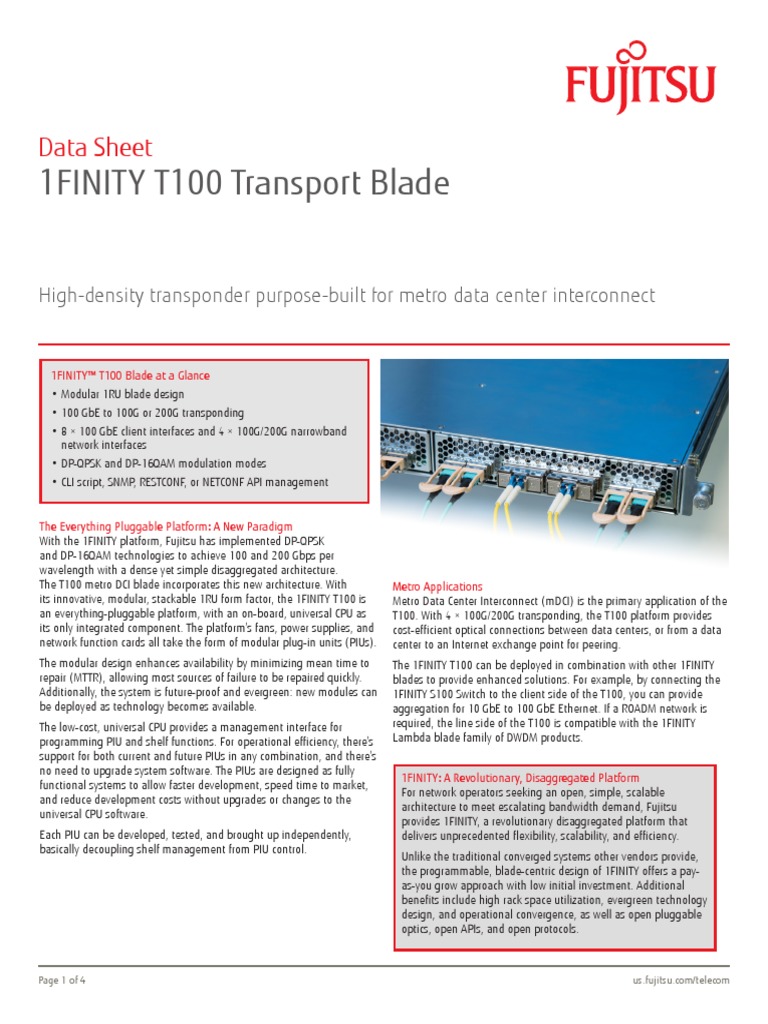 1FINITY T100 Transport Blade 4 | PDF | Computer Network | Command Line ...