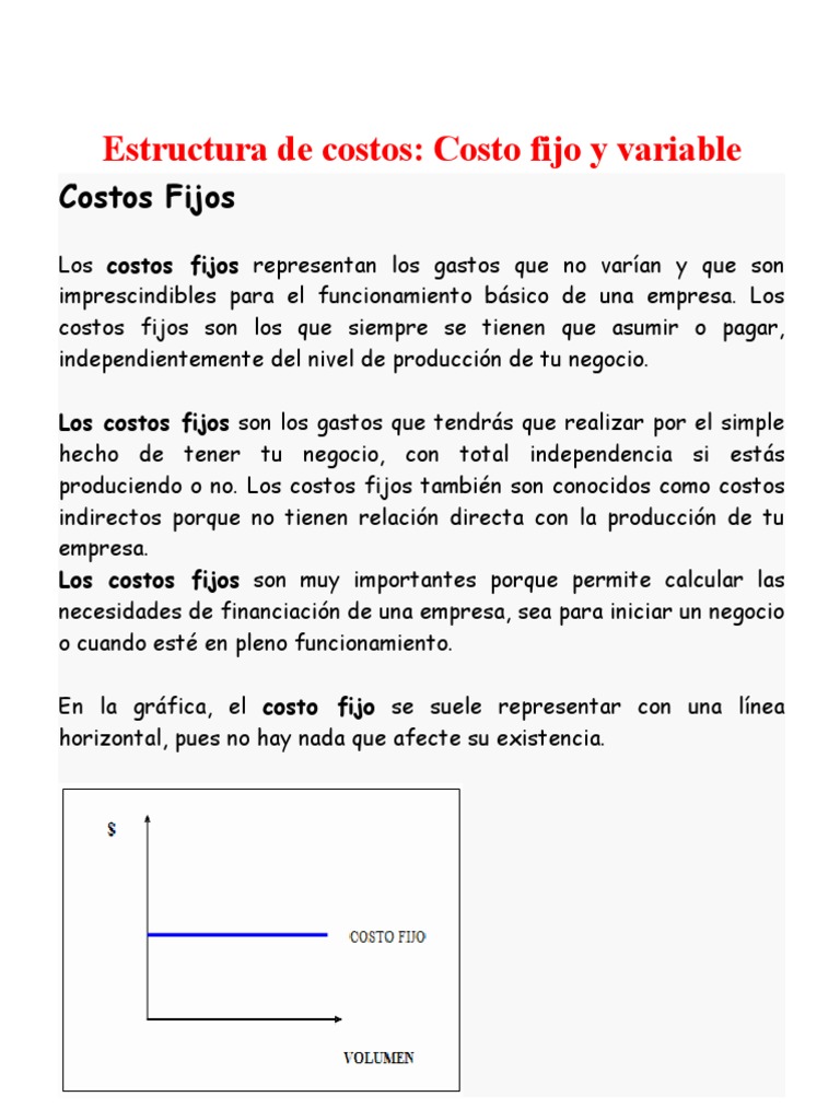 Estructura de Costos | PDF | Costo | Business