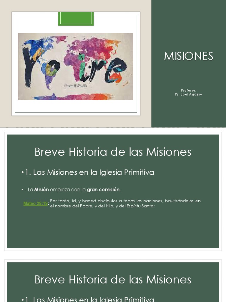 Historia de las Misiones Cristianas | PDF | Juan el apóstol | Misionero