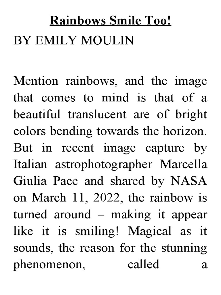 Rainbows Smile Too | PDF