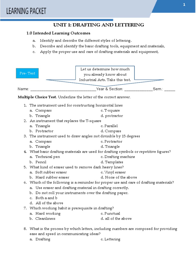 1module Common Competencies in Introduction To Industrial Arts | PDF | Technical Drawing | Drawing