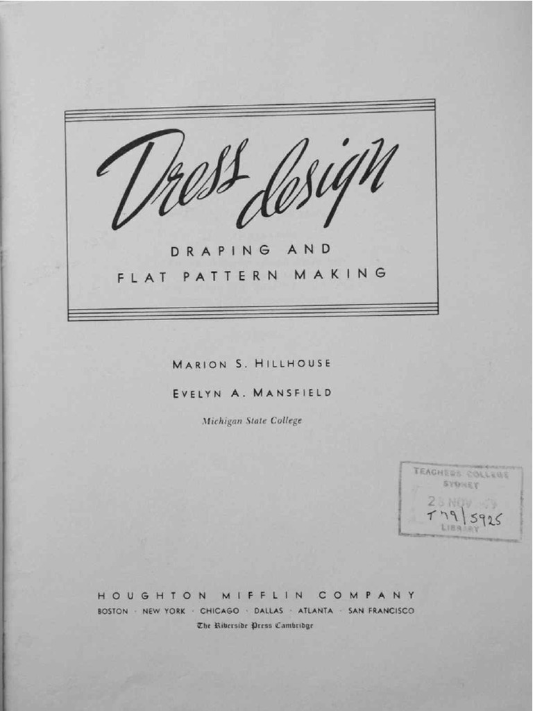 Dress Design - Draping and Flat Pattern Making (PDFDrive) | PDF | Seam ...