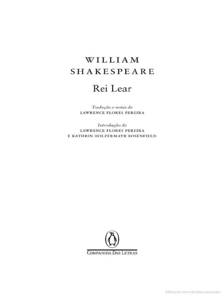 Rei Lear William Shakespeare | PDF