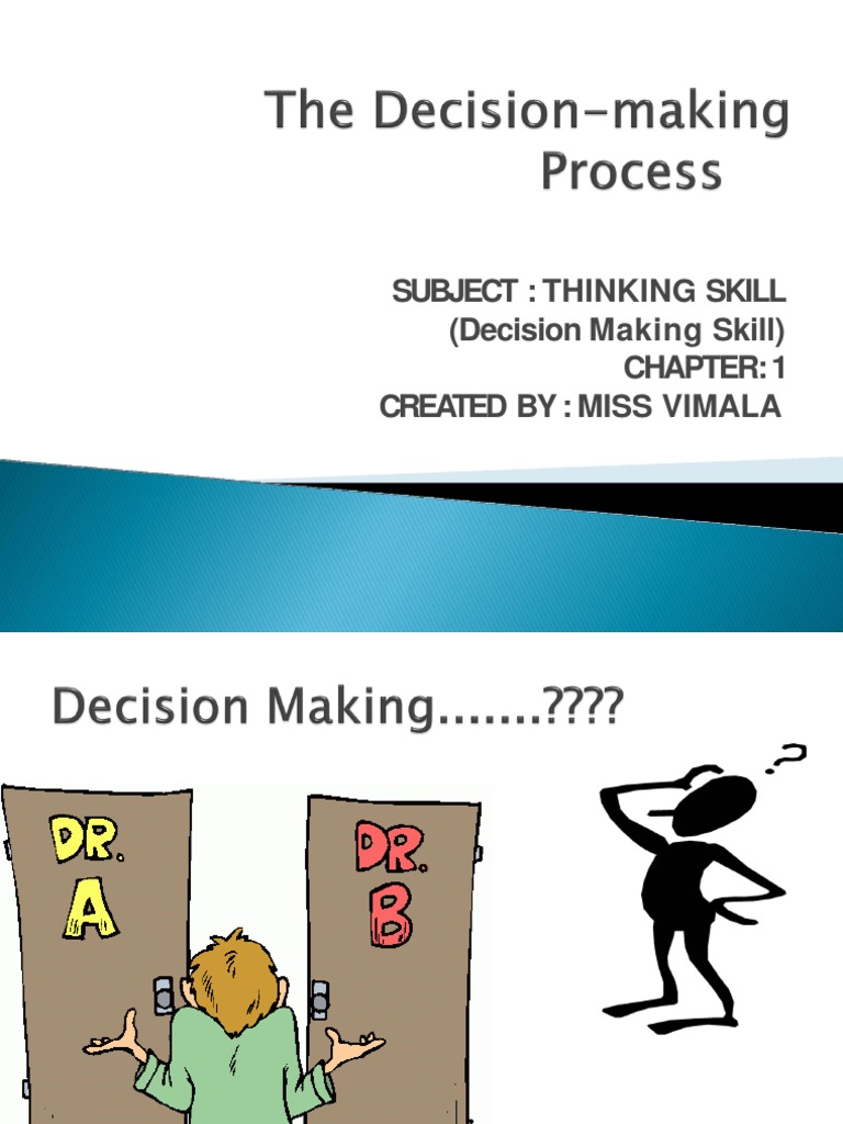 Chapter 1 Decision Making Skills | PDF