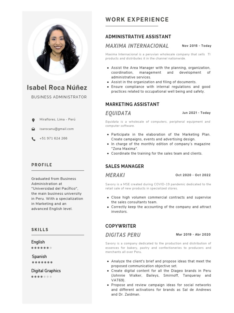 Isabel Roca CV | PDF | Marketing | Social Media