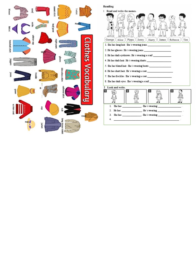 Clothes Worksheet | PDF