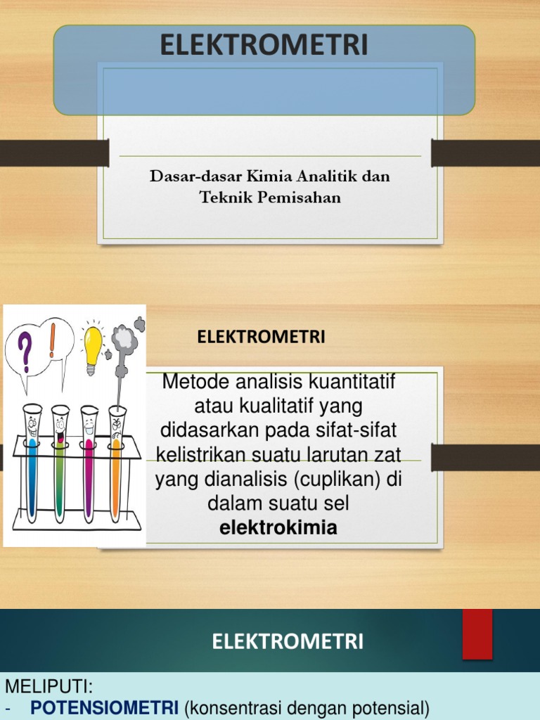 Potensiometri dan Voltametri: Metode Analisis Elektrokimia | PDF