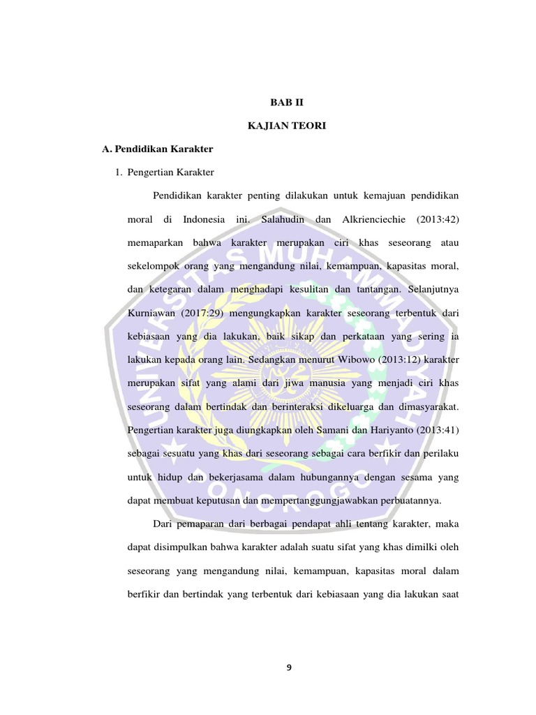 Teori Pendidikan Karakter | PDF