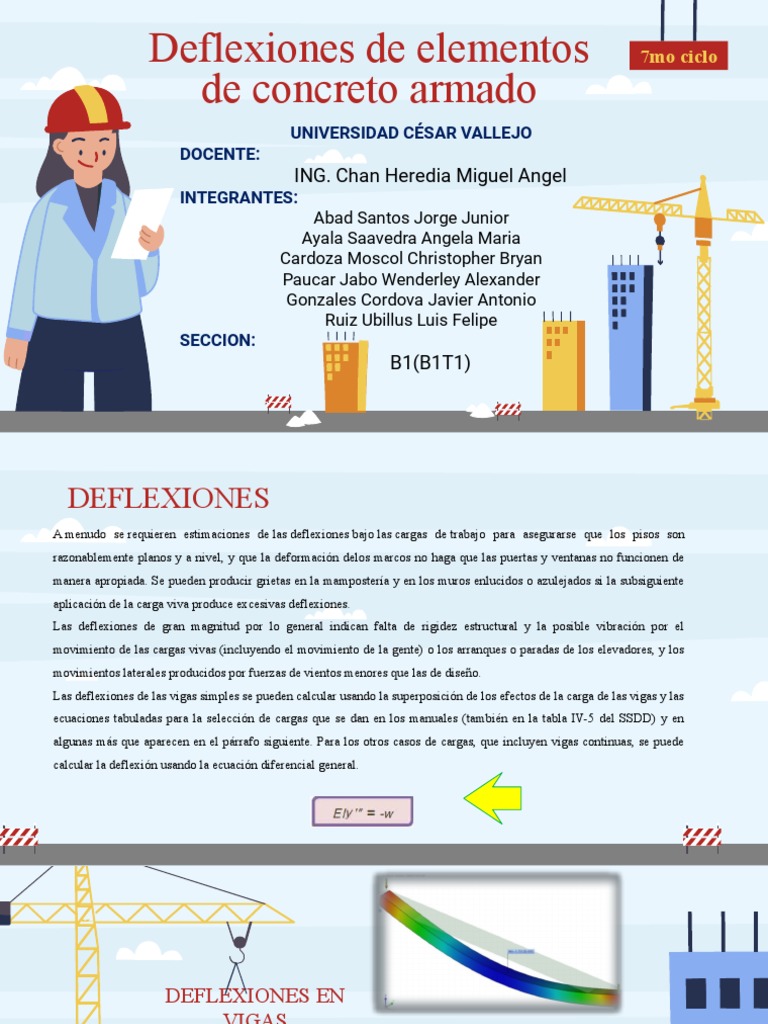 Deflexiones en Elementos de Concreto Armado - Grupo N°5 | Descargar gratis PDF | Concreto ...