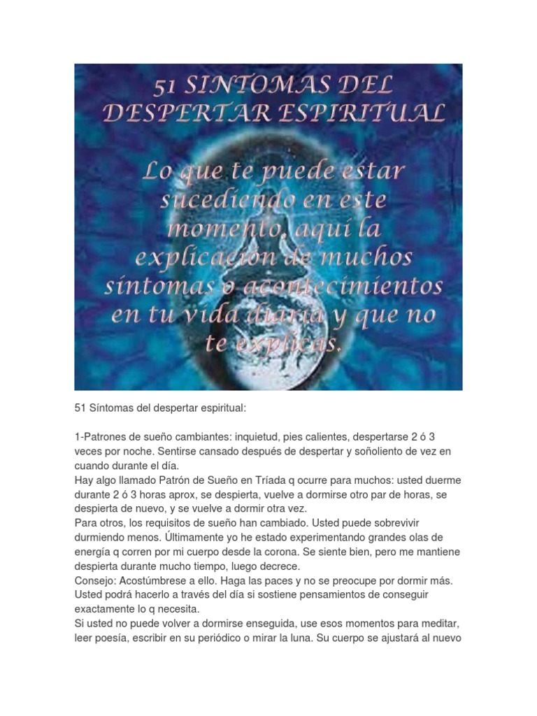51 Síntomas Del Despertar Espiritual | PDF | Amor | Pensamiento