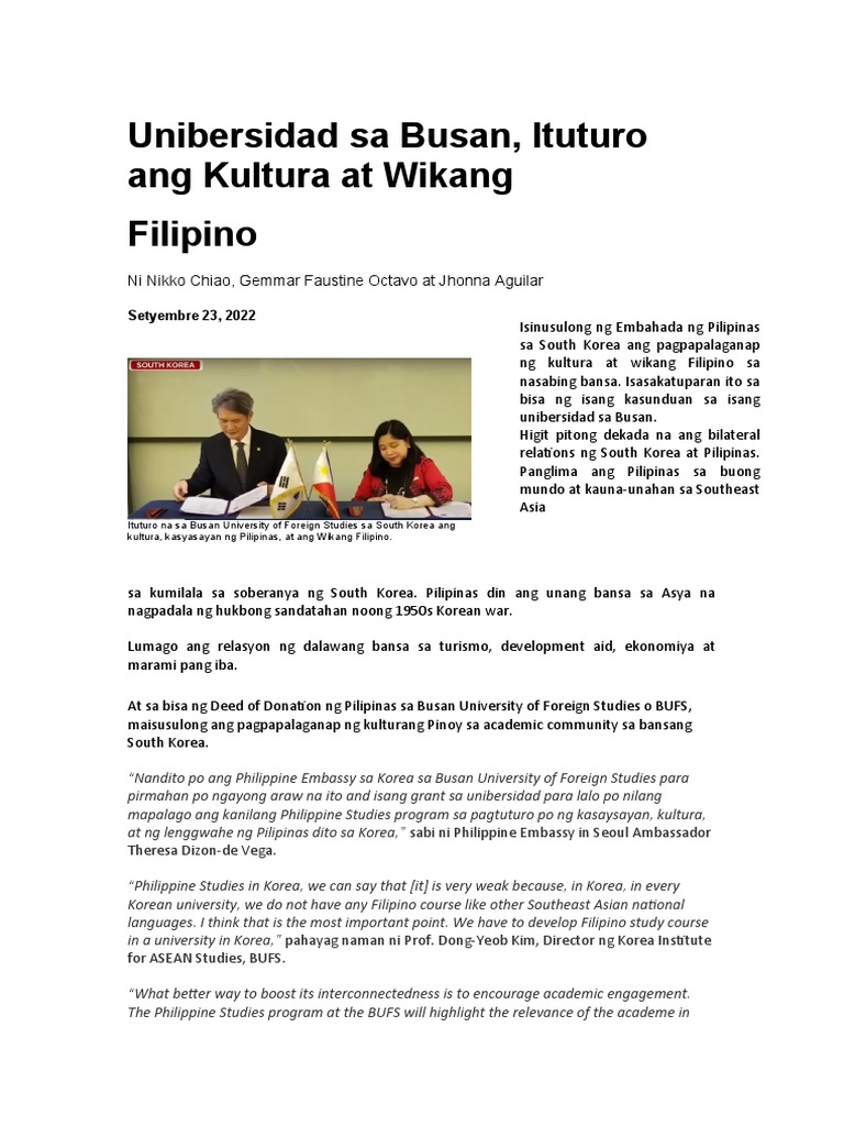 Balitang Pandaigdig Pahayagan | PDF