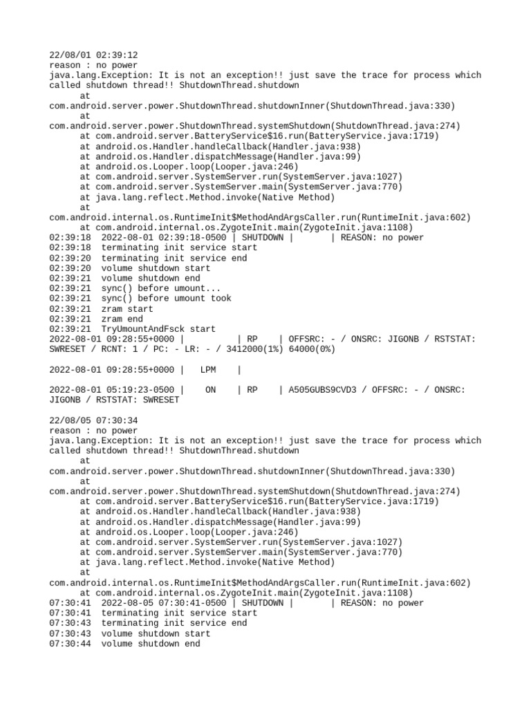 Power Off Reset Reason Backup | PDF | Java (Programming Language) | Computing