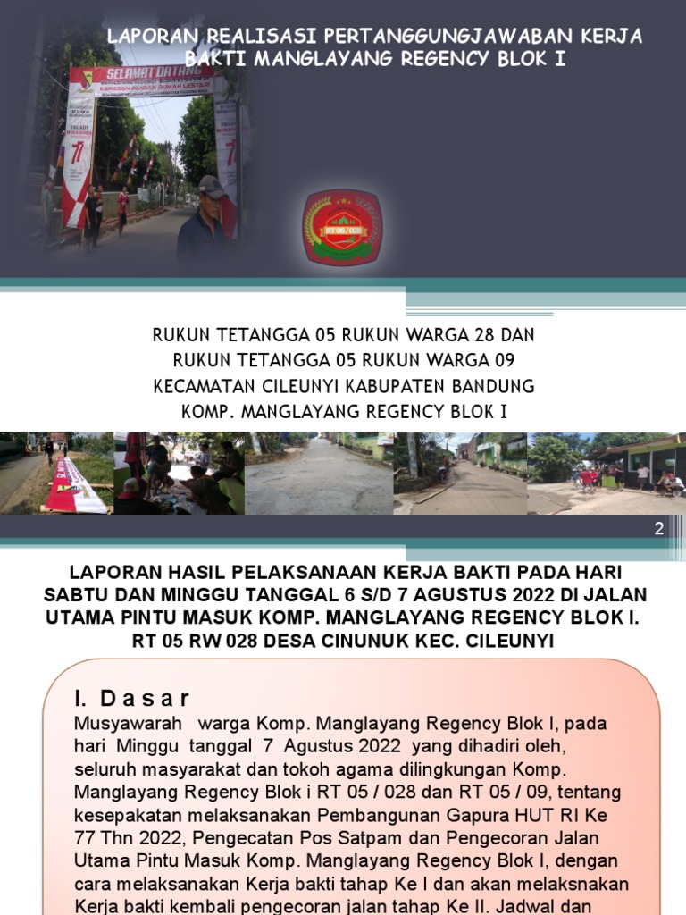 Laporan Realisasi Kerja Bakti Ok | PDF