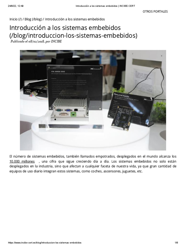 Introducción A Los Sistemas Embebidos - INCIBE-CERT | PDF | Sistema Integrado | Contraseña