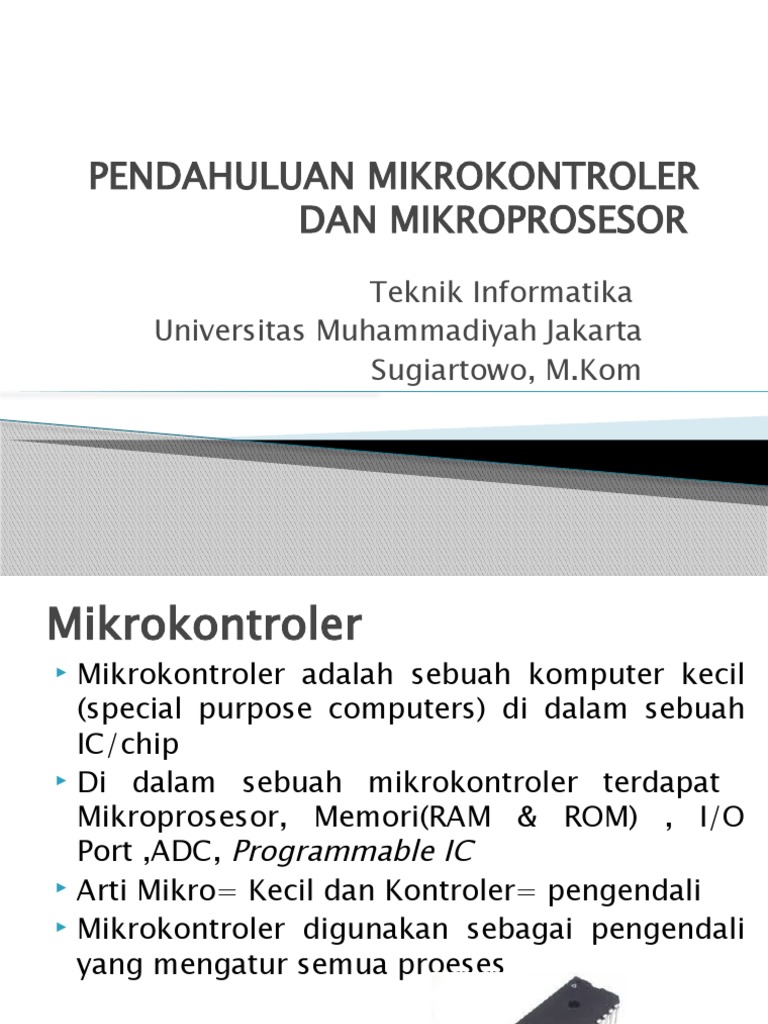 Mikrokontroler dan Mikroprosesor | PDF | Sains & Matematika | Teknologi ...