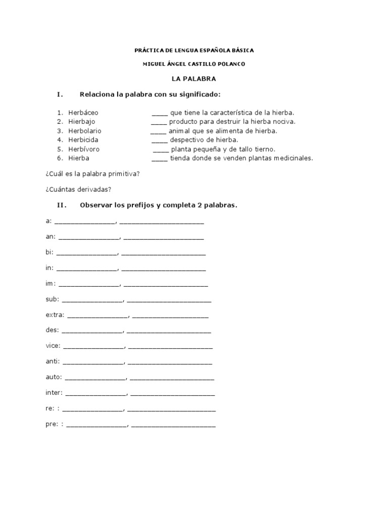 PRÁCTICA SOBRE LA PALABRA (2) Jijiji | PDF