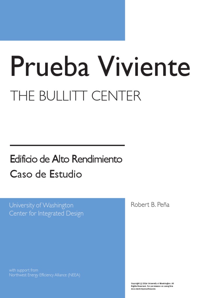 Prueba viviente-bullitt-center-CUADERNO DE TRABAJO Esp | PDF | Diseño | Energía renovable
