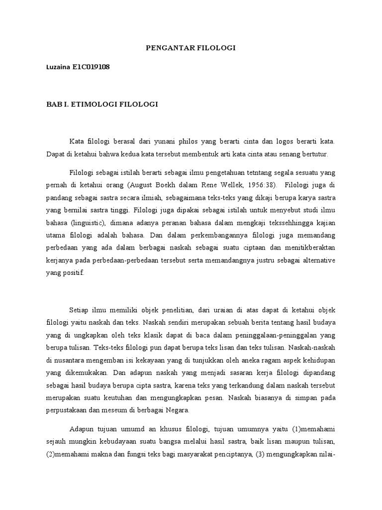 Resume Filologi | PDF