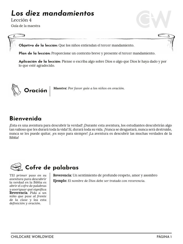 10 Mandamientos 4 Maestro | PDF | Dios | Oración