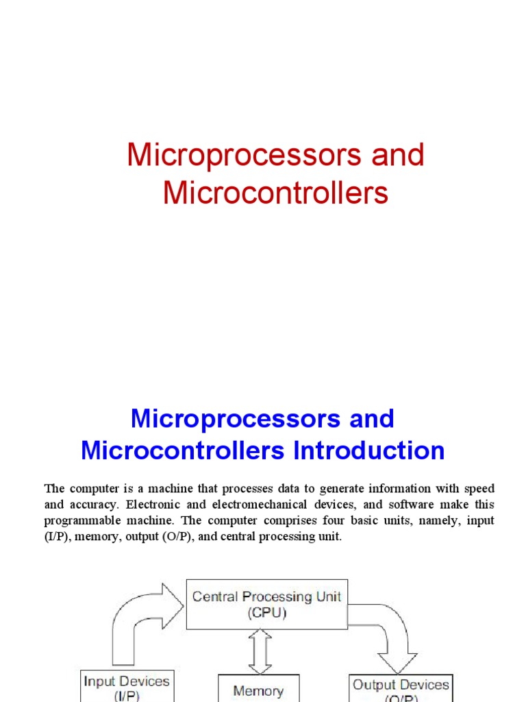 Microprocessors and Microcontrollers | PDF | Microcontroller | Microprocessor