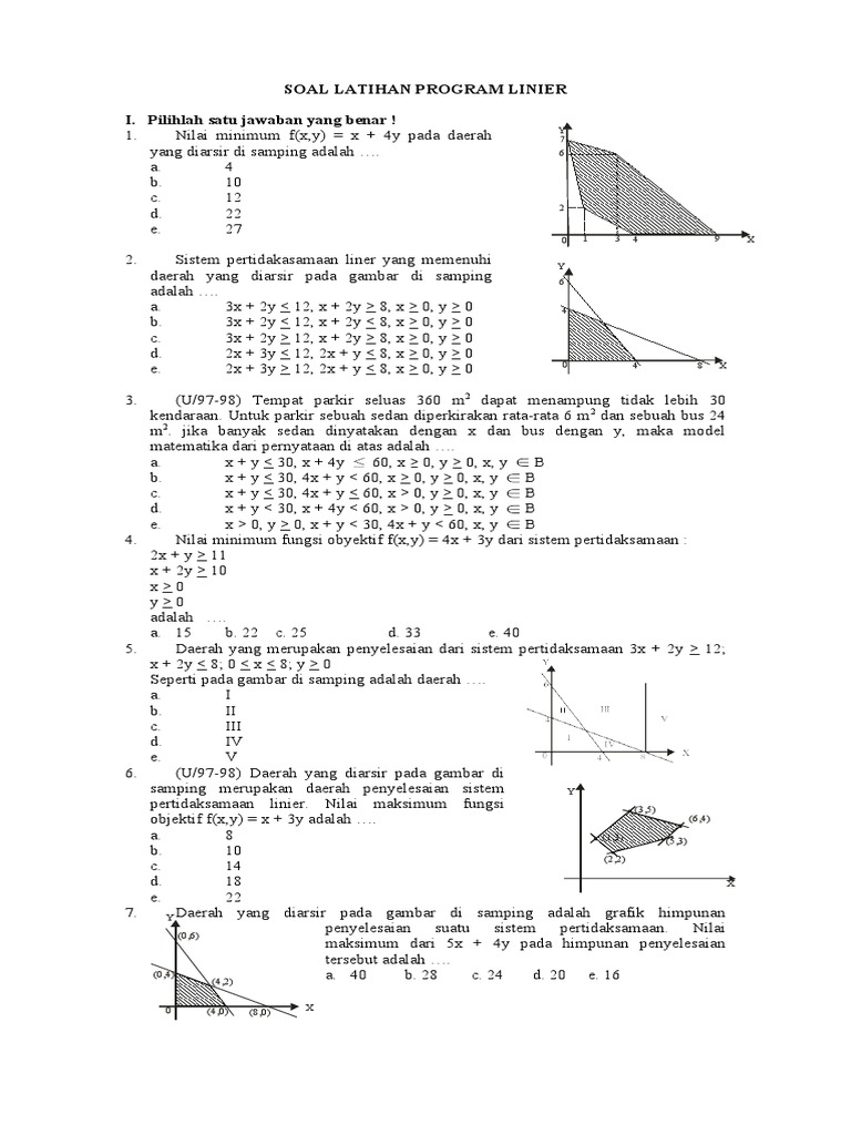 Soal Latihan Program Linier | PDF