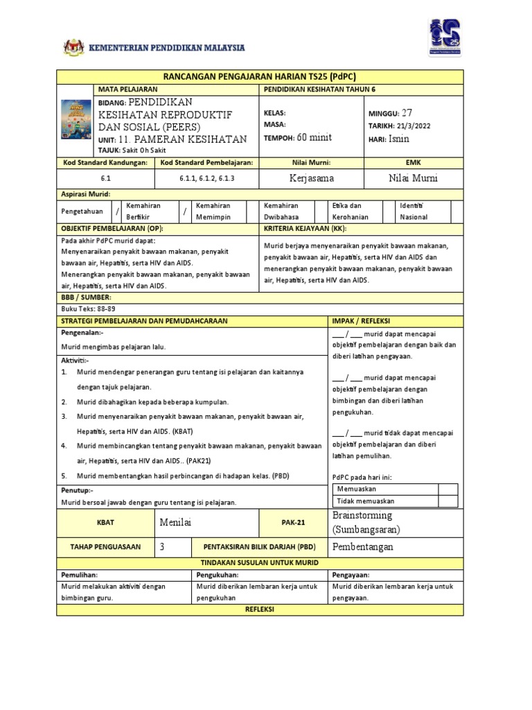 RPH PK THN 6 TS25 | PDF
