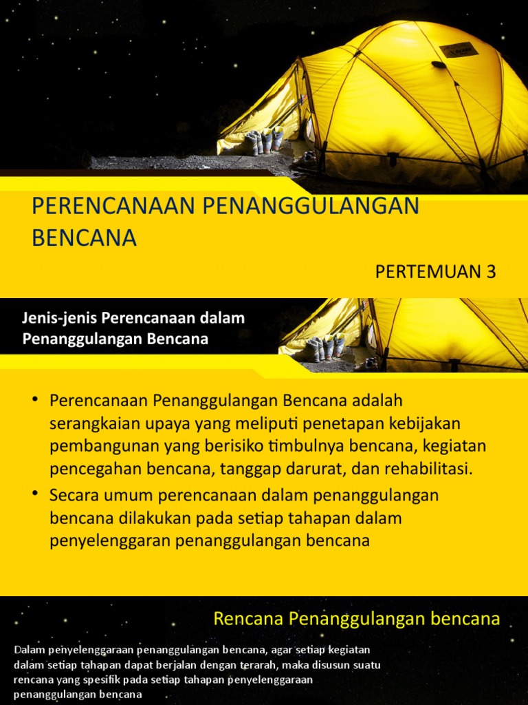 Perencanaan Penanggulangan Bencana | PDF