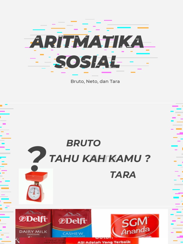 MATERI Aritmatika SOSIAL Bruto, Netto Dan Tara | PDF