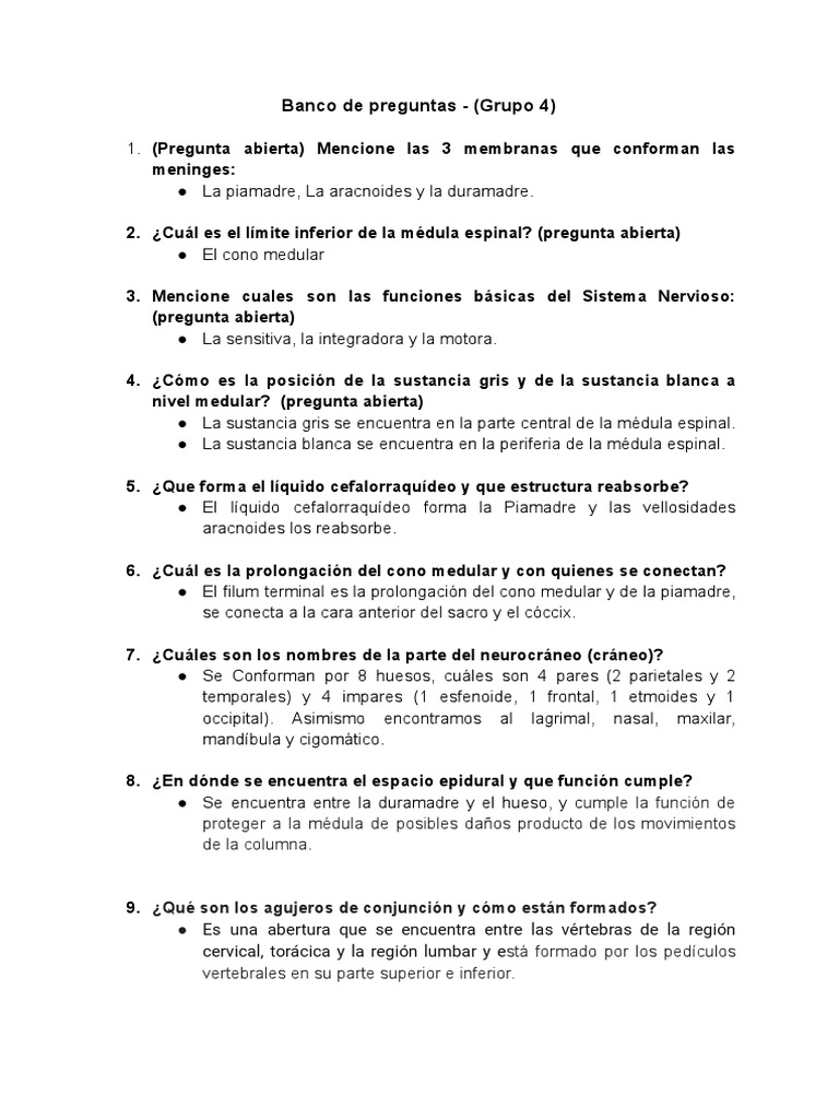 Banco de Preguntas | PDF