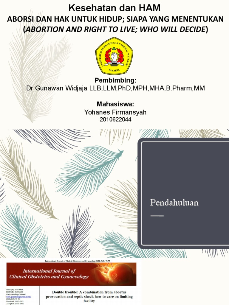 Aborsi Dan Hak Untuk Hidup Siapa Yang Menentukan (Abortion and Right To ...