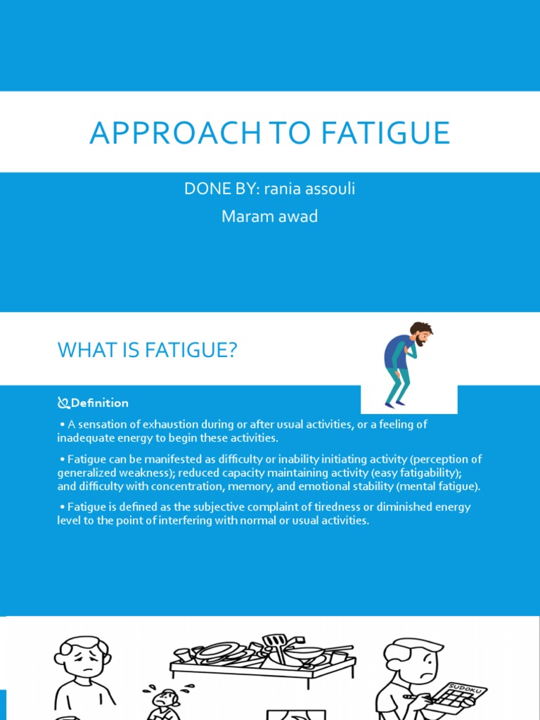 Approach To Fatigue | PDF | Chronic Fatigue Syndrome | Diseases And ...
